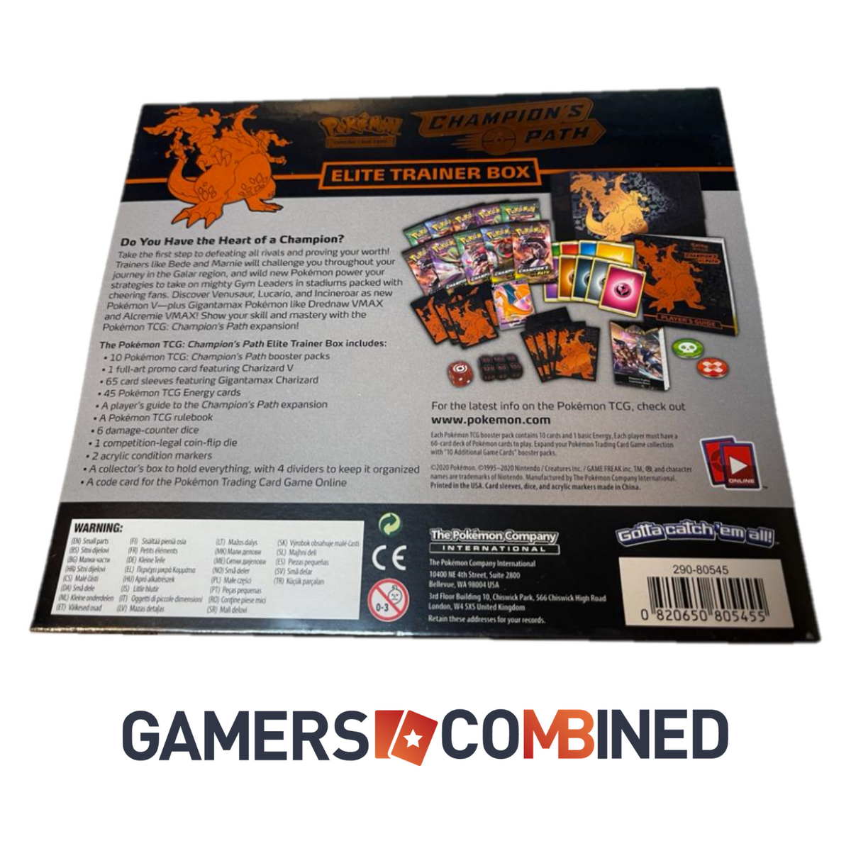 Champions Path Elite Trainer Box 🔥 (ETB) Pokemon Charizard 🐉 – Gamers ...