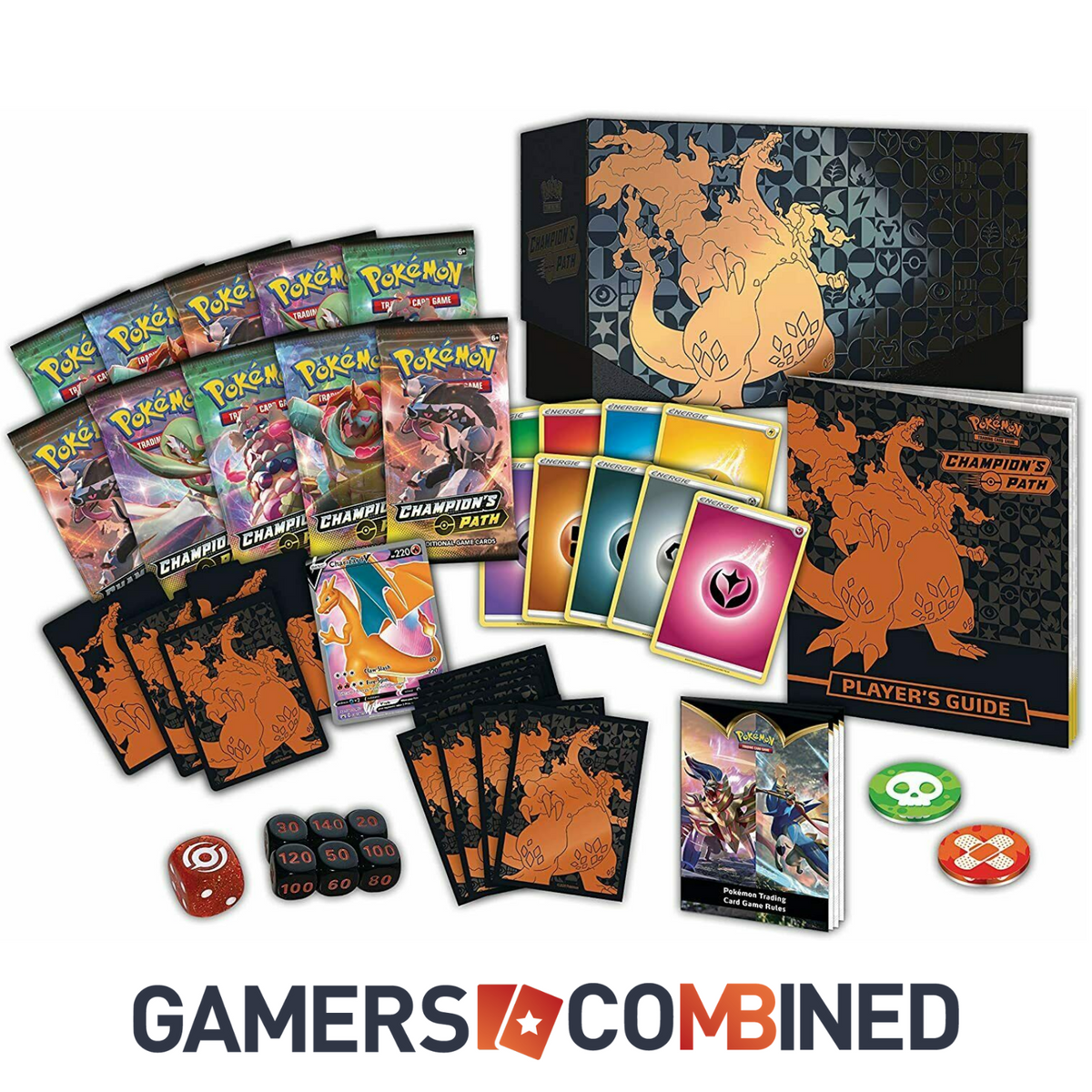 Champions Path Elite Trainer Box 🔥 (ETB) Pokemon Charizard 🐉 – Gamers ...